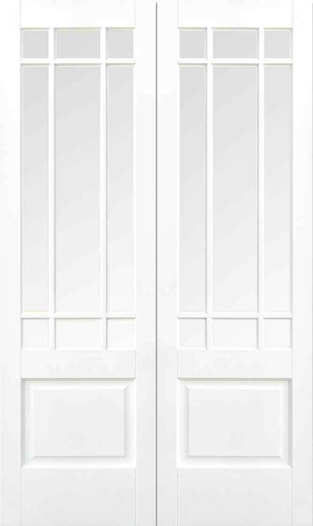 LPD White Downham Glazed 9L Primed Clear