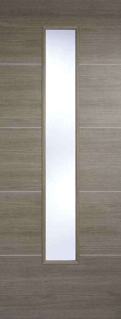 LPD Light Grey Laminated Vancouver Glazed Internal Door