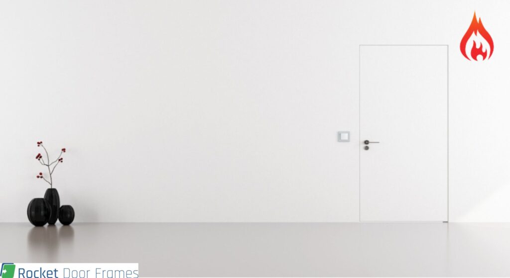 Invisible Frameless Hidden Concealed White Primed Flush FD30 Fire Door ...